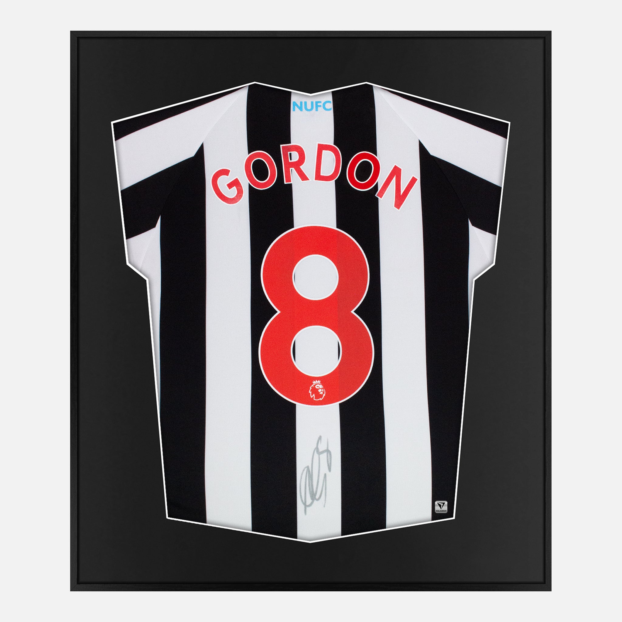 Framed Gordon Signed Newcastle United Shirt [Lite]