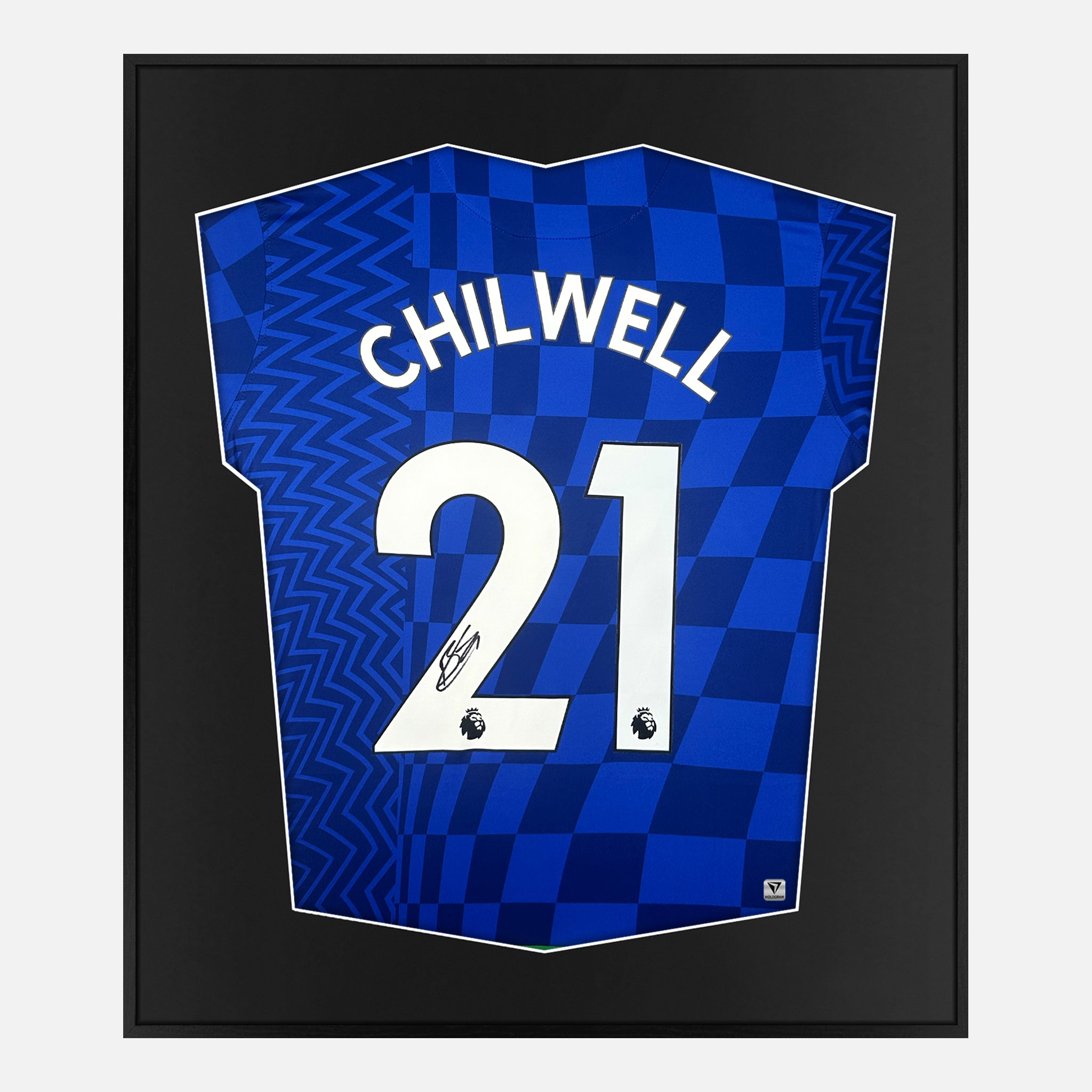 Framed Chilwell Signed Chelsea Shirt, New, Home, Blue [Lite]