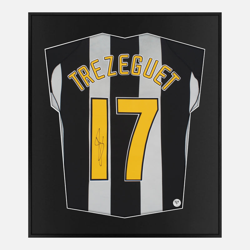 Framed Trezeguet Signed Shirt, Juventus Home 17 [Lite]