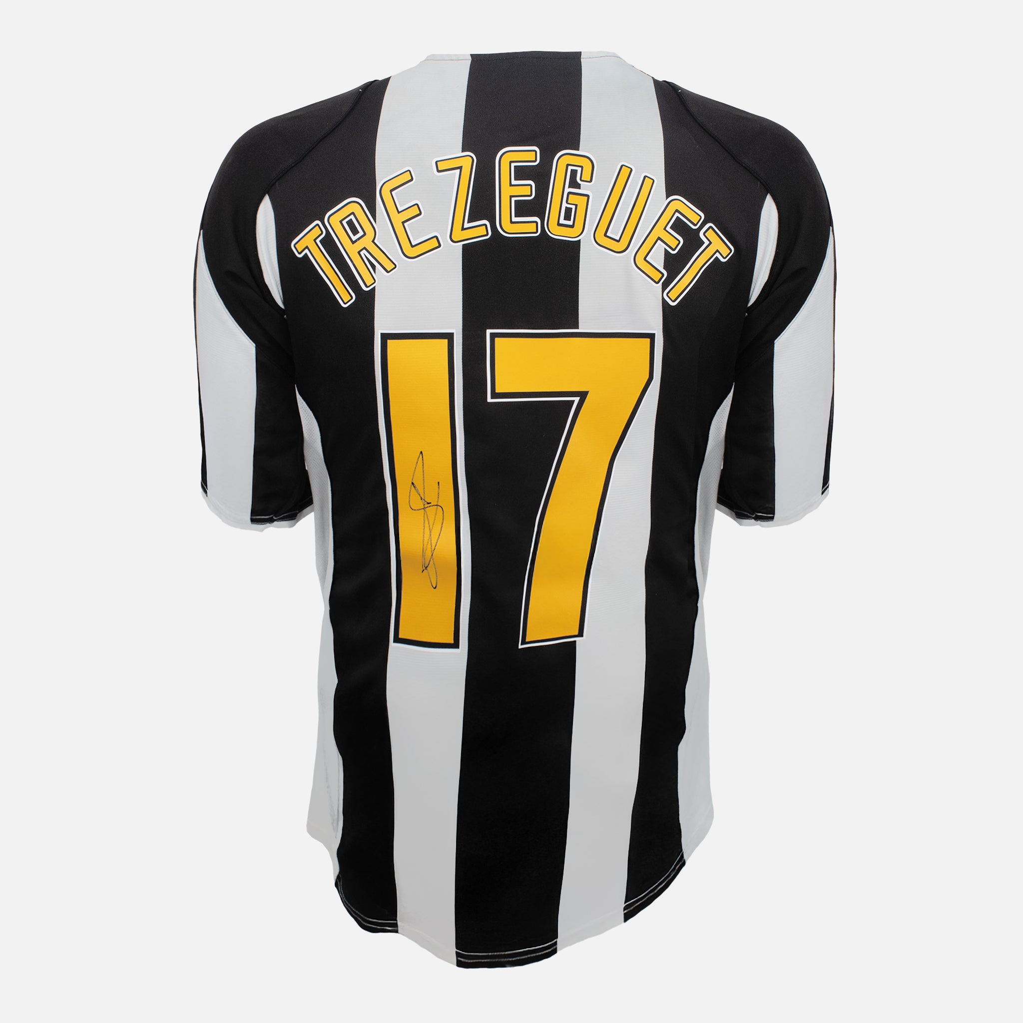 Framed Trezeguet Signed Shirt, Juventus Home 17 [Lite]