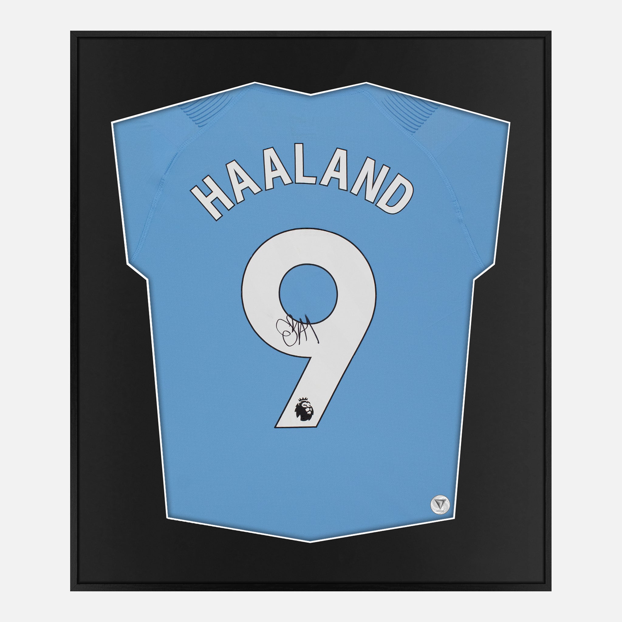 Framed Haaland Signed Manchester City Shirt, Authentic Match Edition