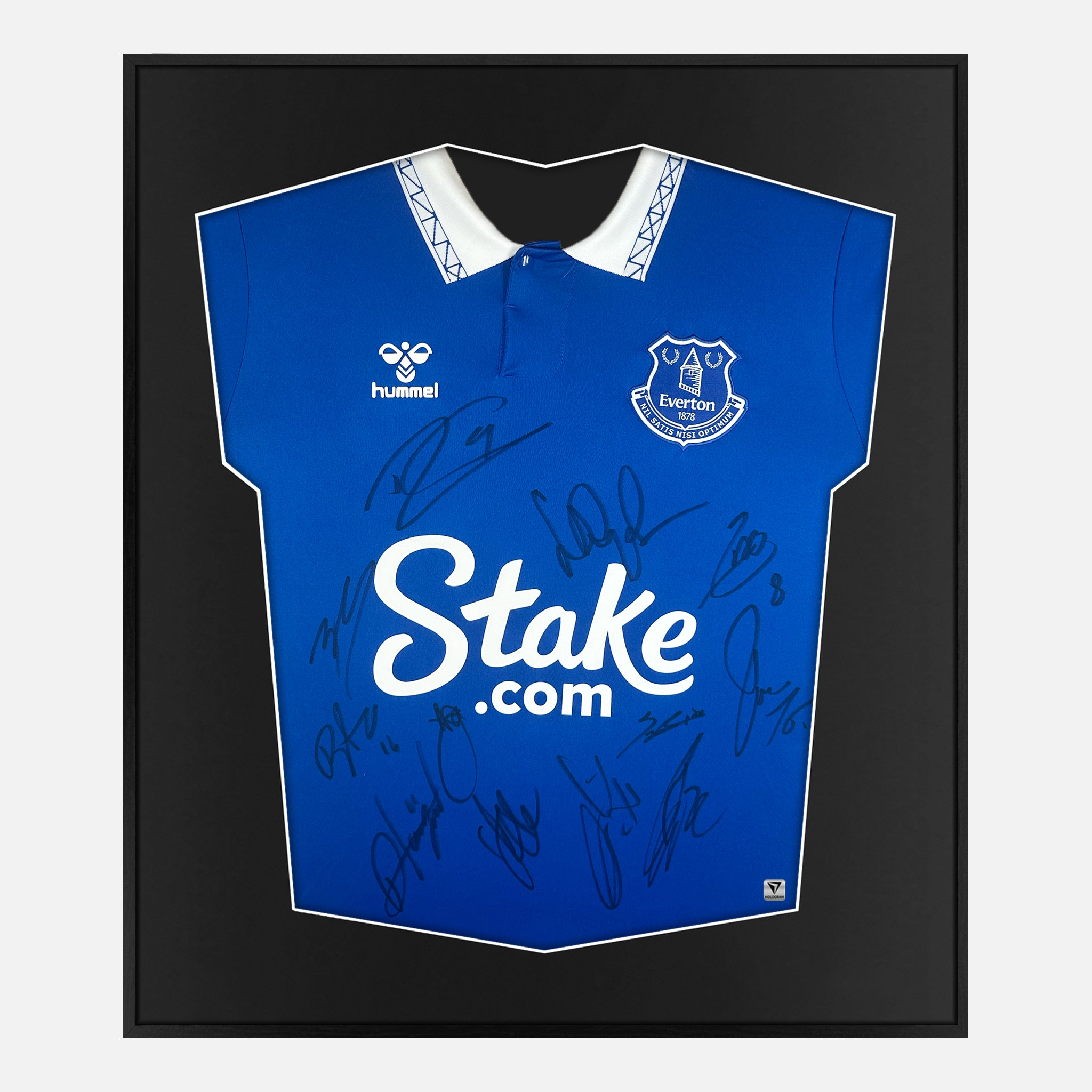 Framed Everton Signed Shirt, 2023-24 Squad Home [Lite]