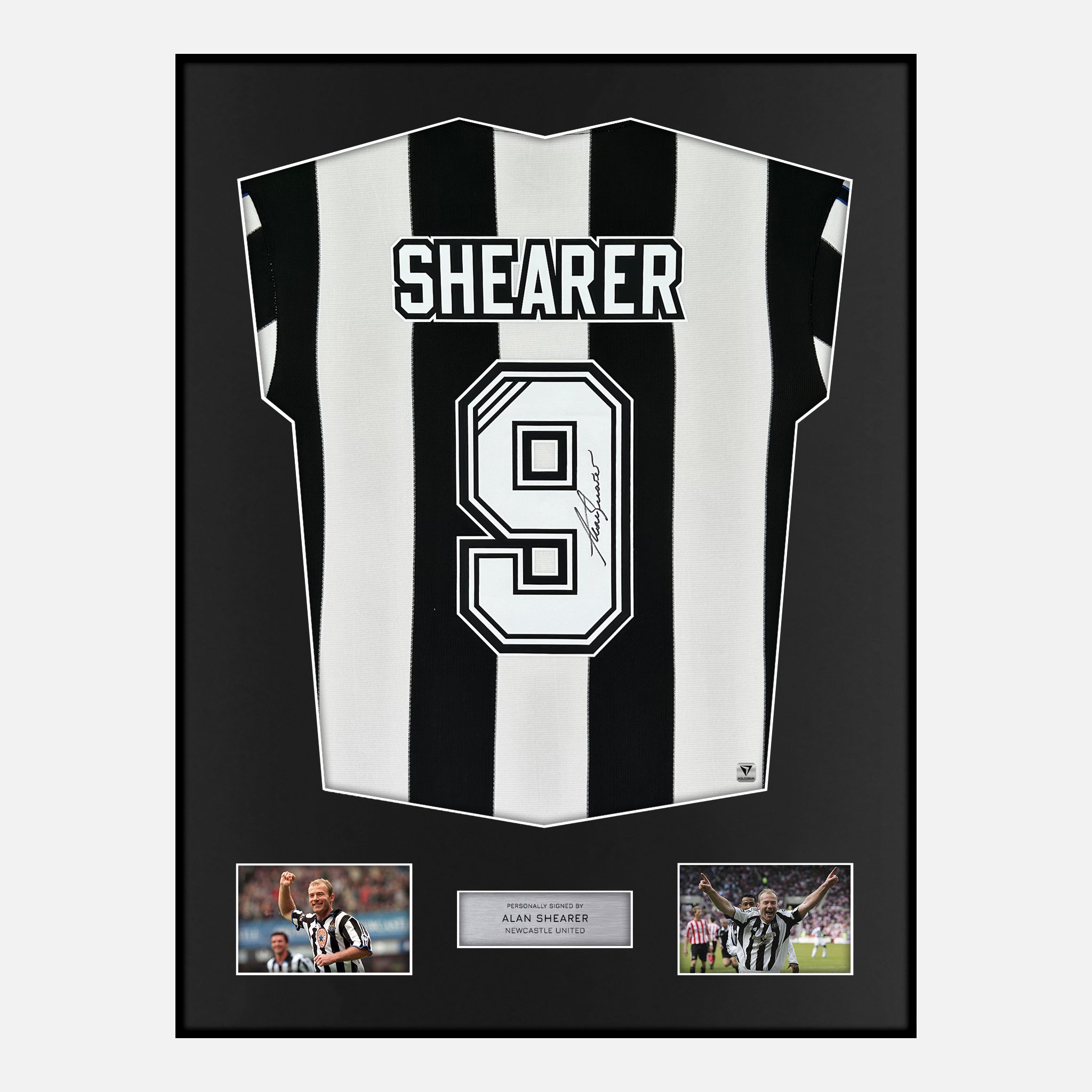 Framed Alan Shearer Signed Newcastle United Shirt 1995-97 Home [Classi