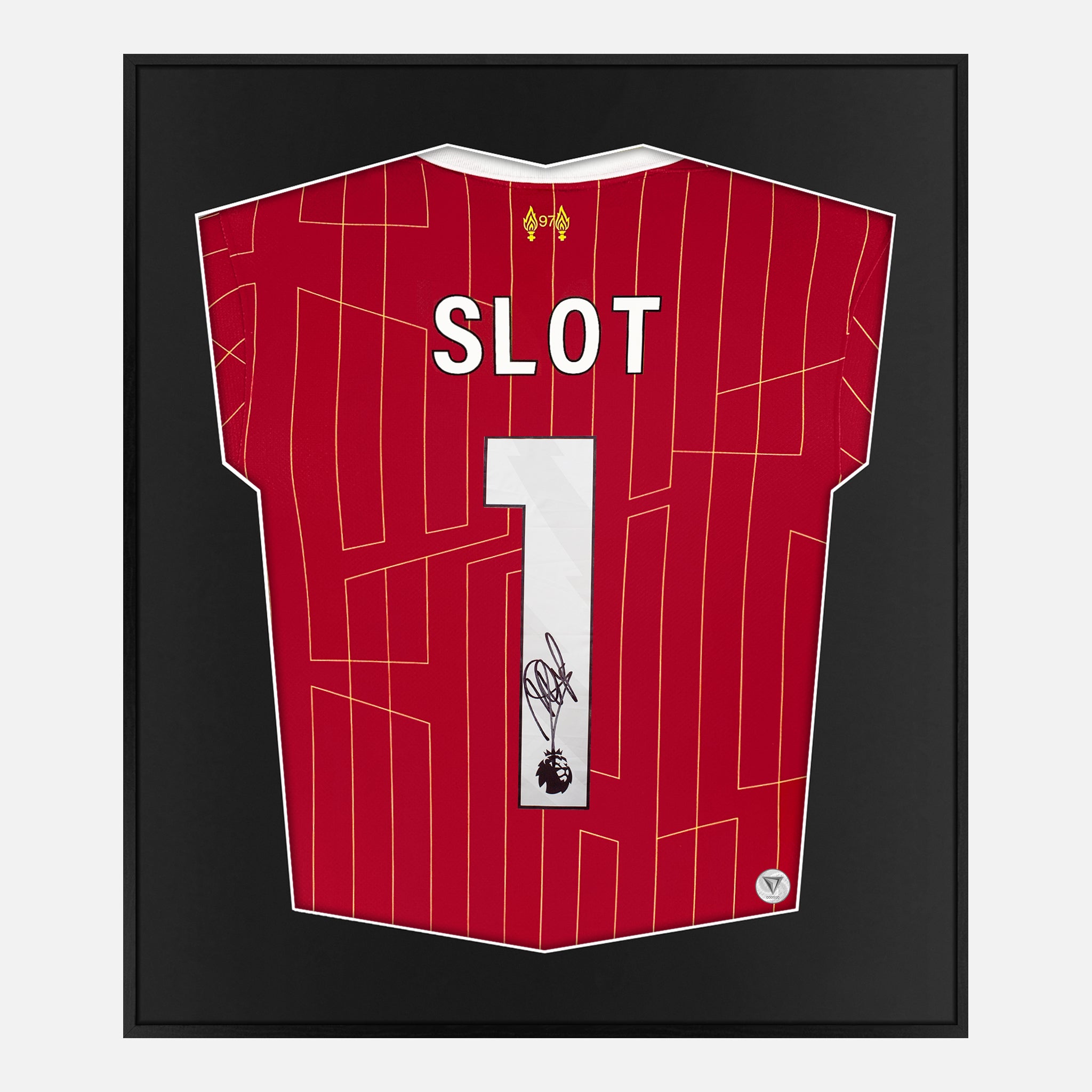 Framed Arne Slot Signed Liverpool Shirt | Lite