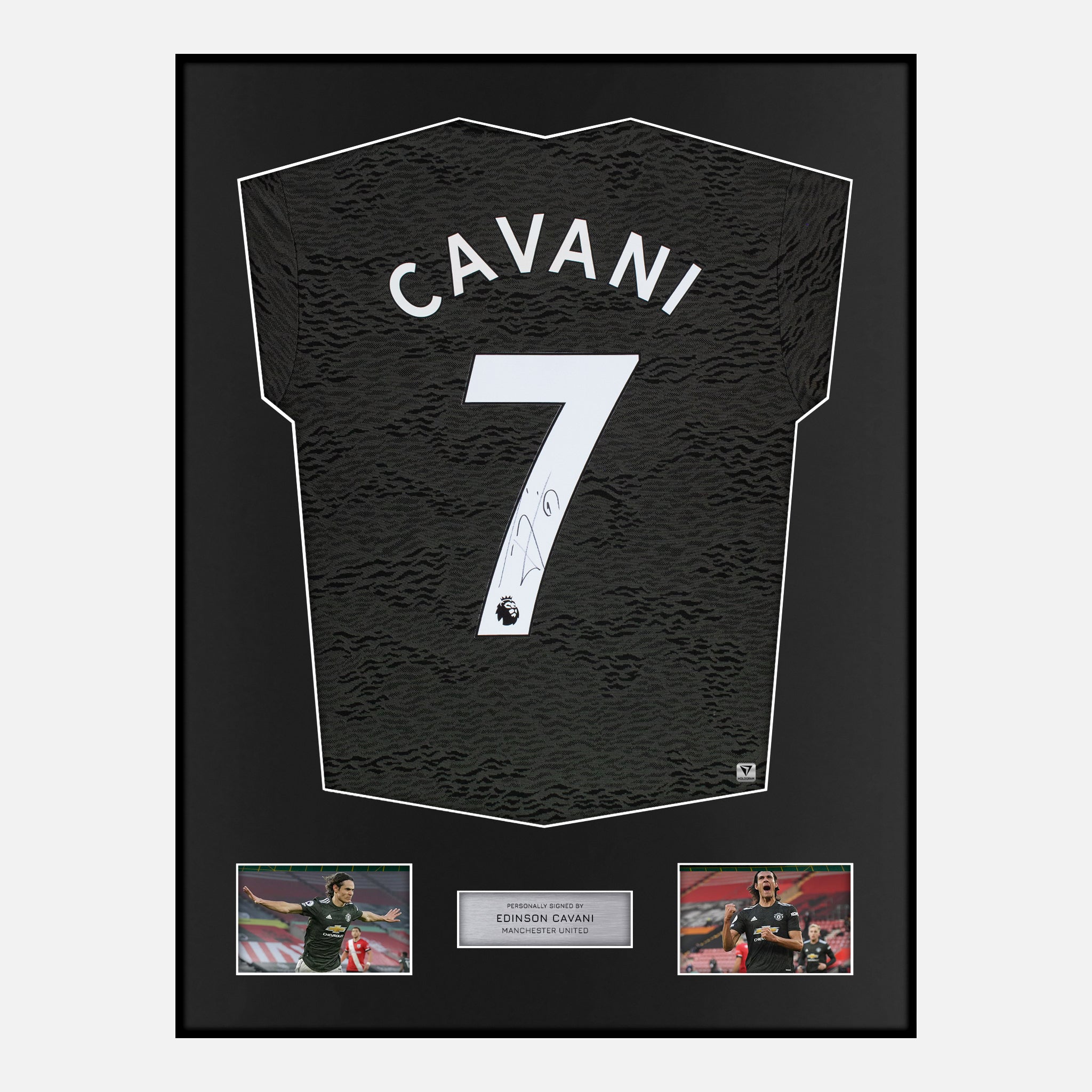 Framed Edinson Cavani Signed Manchester United Shirt 2020-21 Away ...