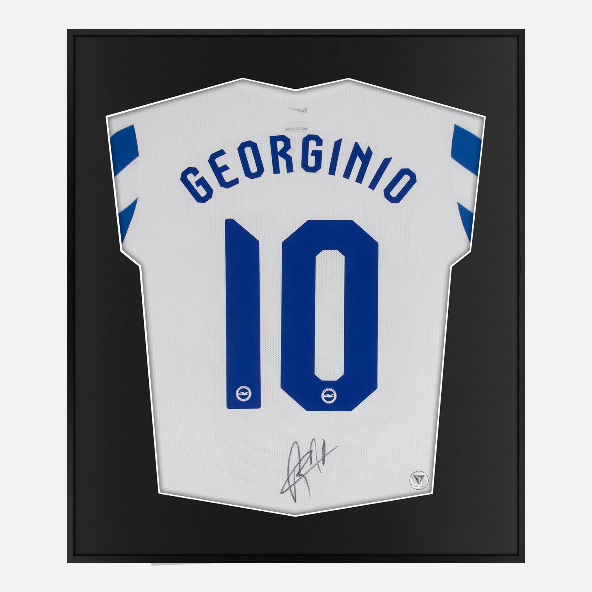 Framed Georginio Rutter Signed Brighton & Hove Albion Shirt [Lite]