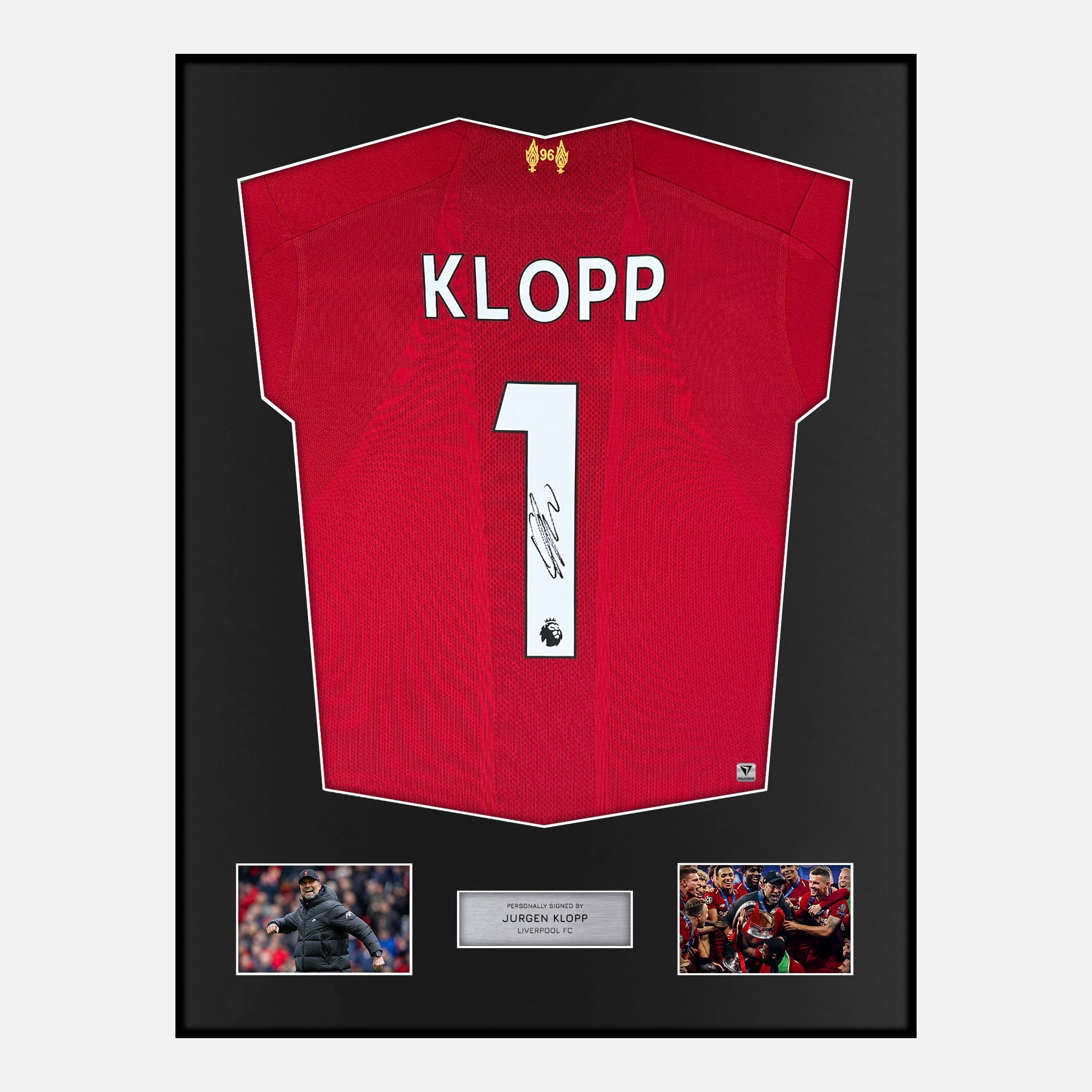 Framed Jurgen Klopp Signed Liverpool Shirt 2019-20 Home [Classic]