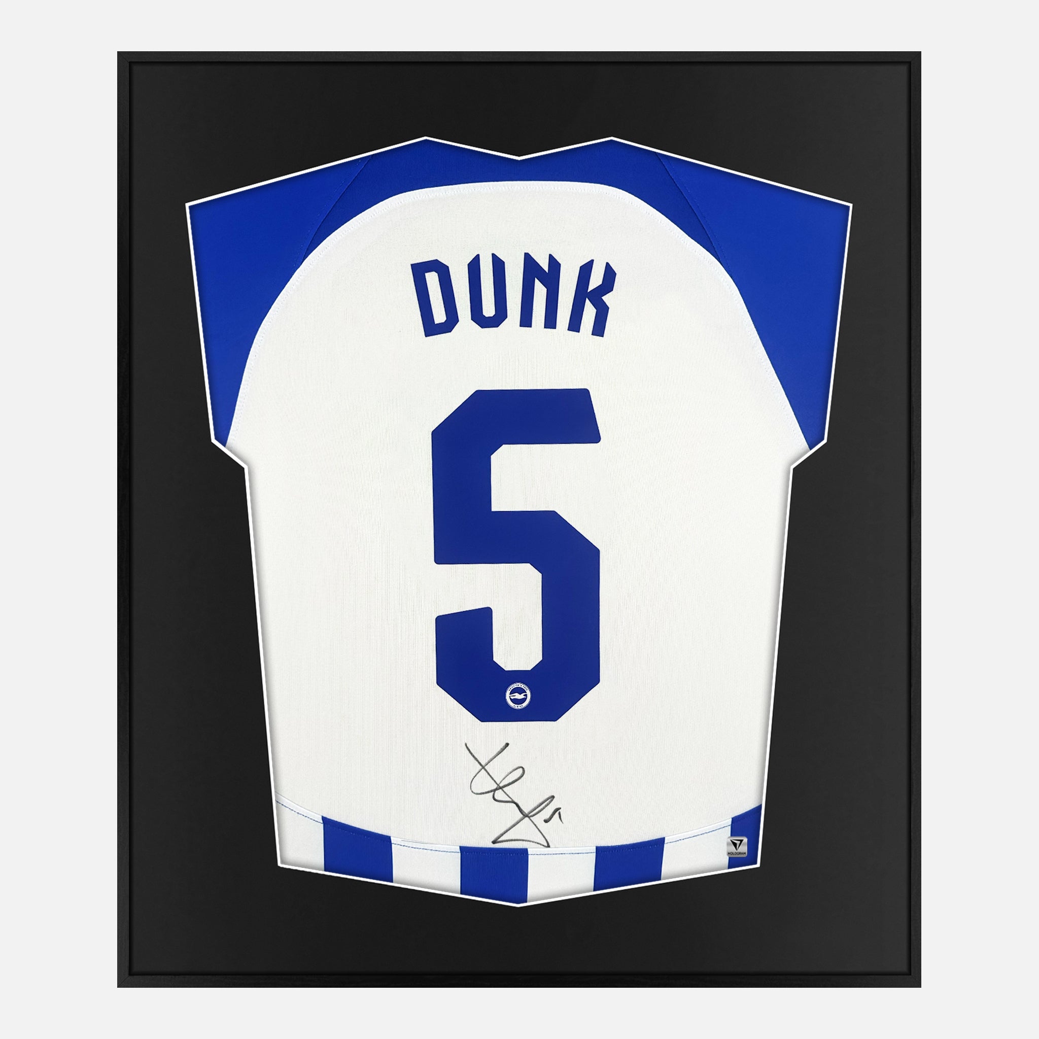 Framed Lewis Dunk Signed Brighton & Hove Albion Shirt [Mini] | The Vault