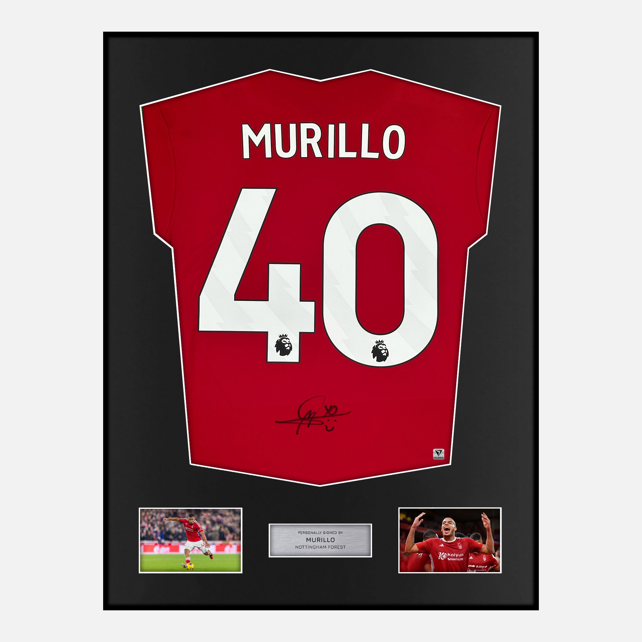 Framed Murillo Signed Nottingham Forest Shirt Home Red [Classic]
