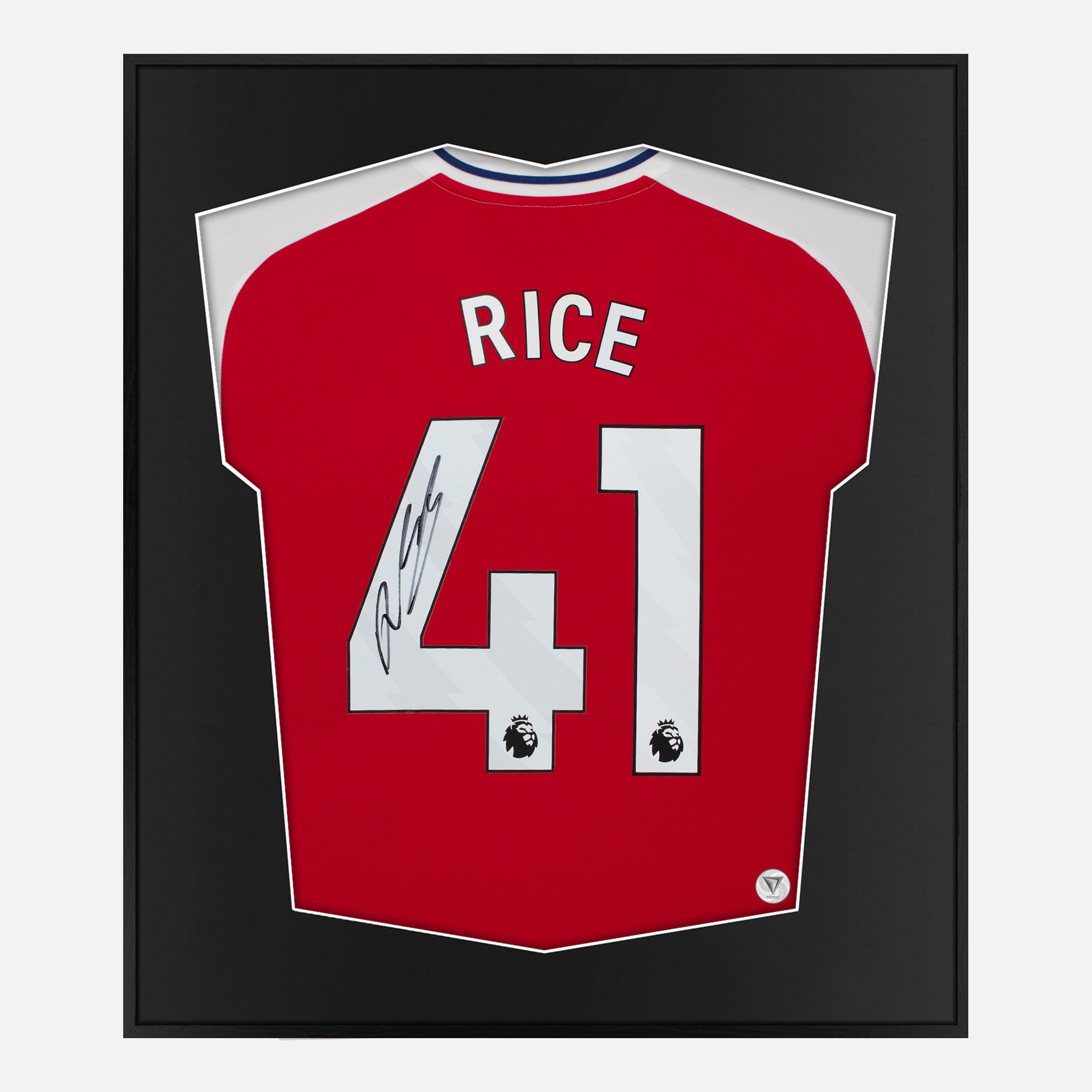 Framed Declan Rice Signed Shirt, Arsenal Home [Lite]