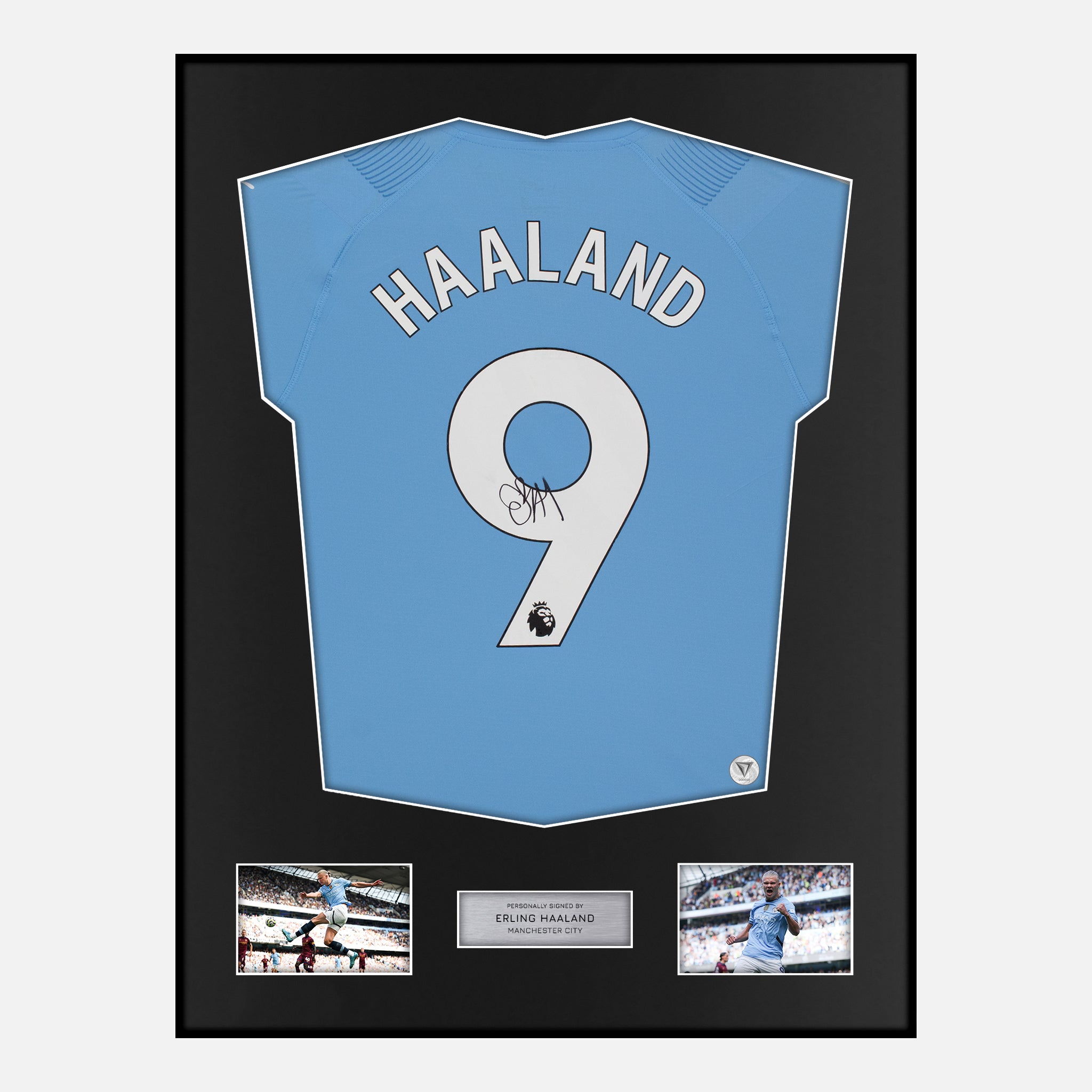 Framed Erling Haaland Signed Manchester City Shirt Player Version [Cla