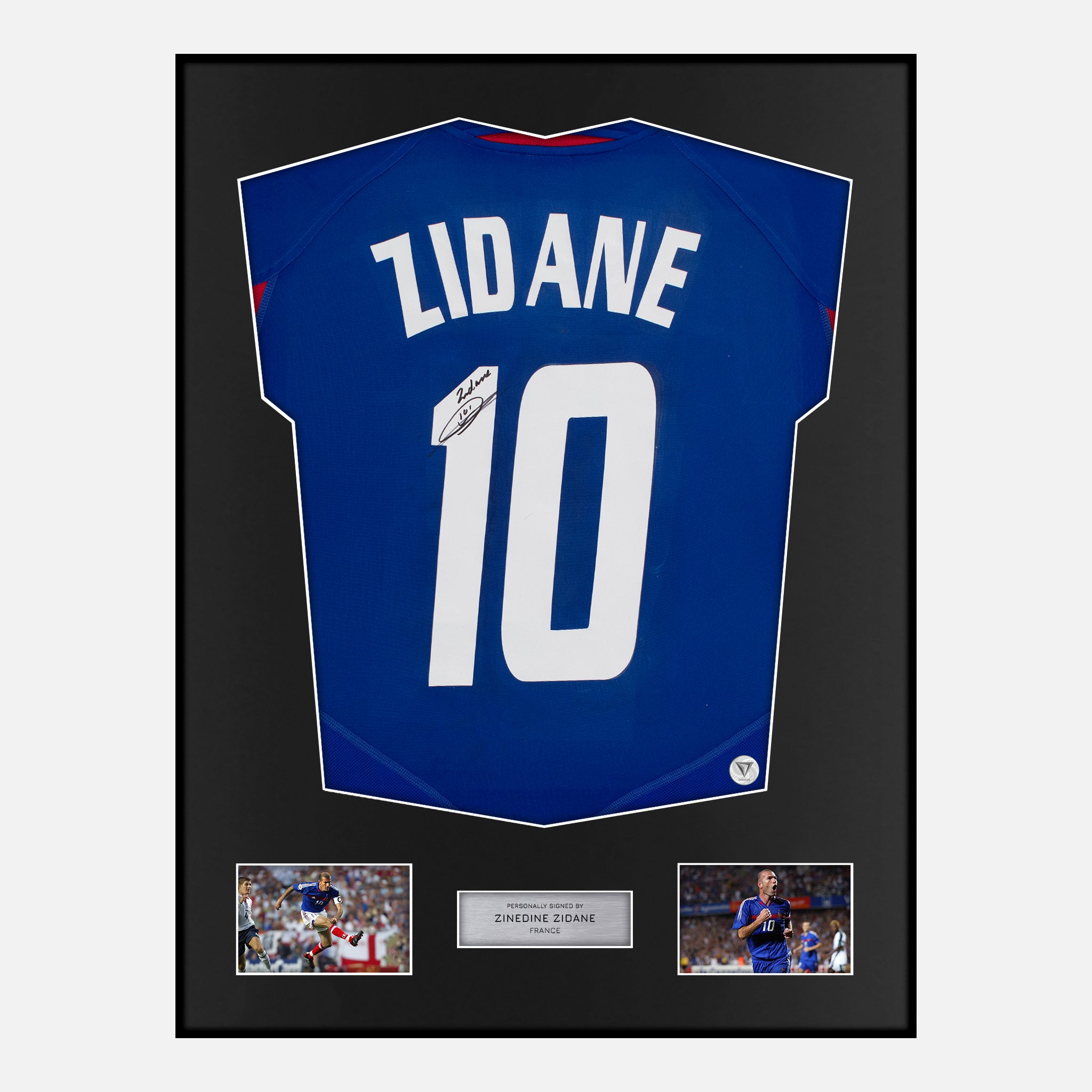 Framed Zidane Signed France Shirt Home 2002-04 [Classic]