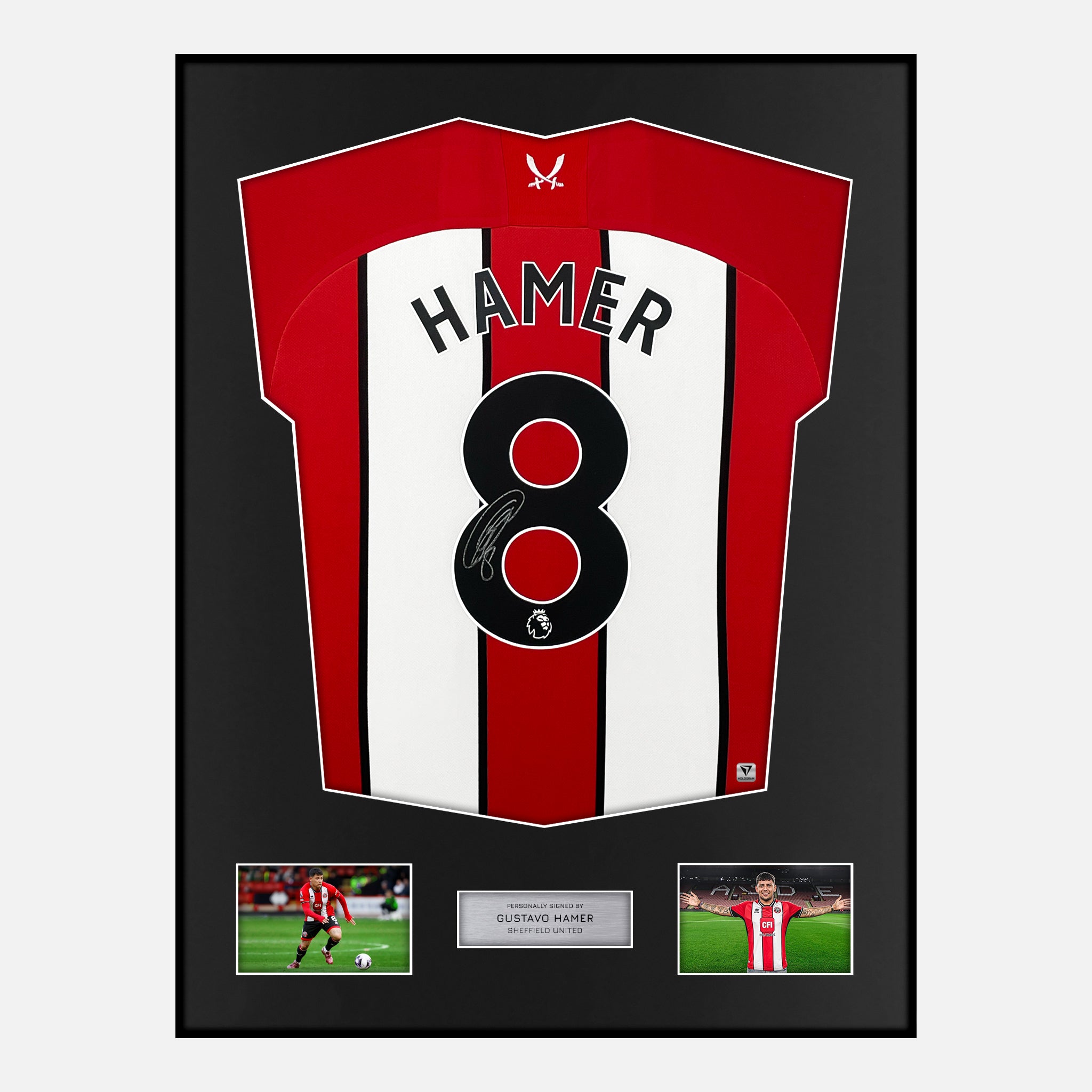 Framed Gustavo Hamer Signed Sheffield United Shirt | Classic
