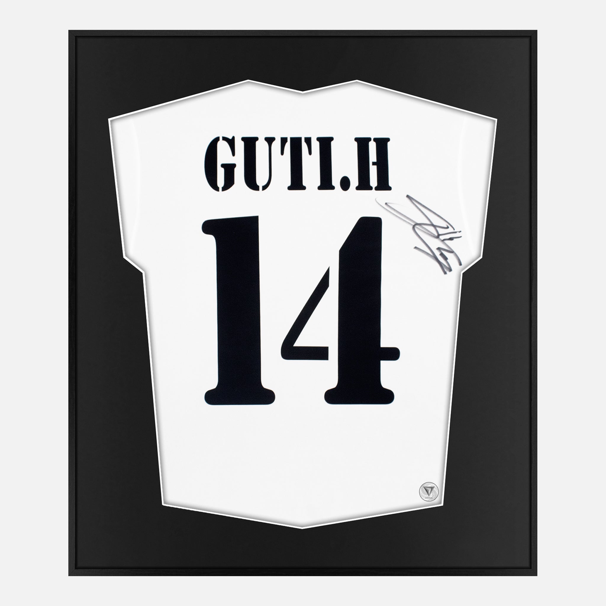 Framed Guti Signed Shirt, Real Madrid, White Home [Lite]