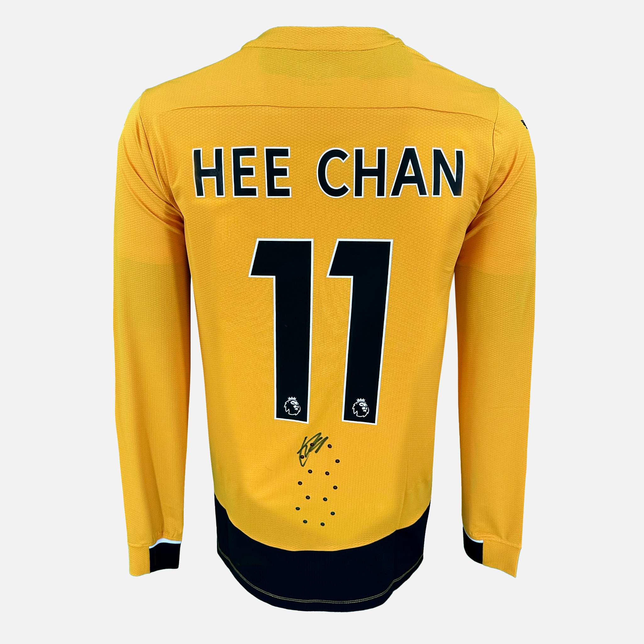 Framed Hwang Hee-Chan Signed Wolves Shirt 2022-23 Home [Modern] – The Vault