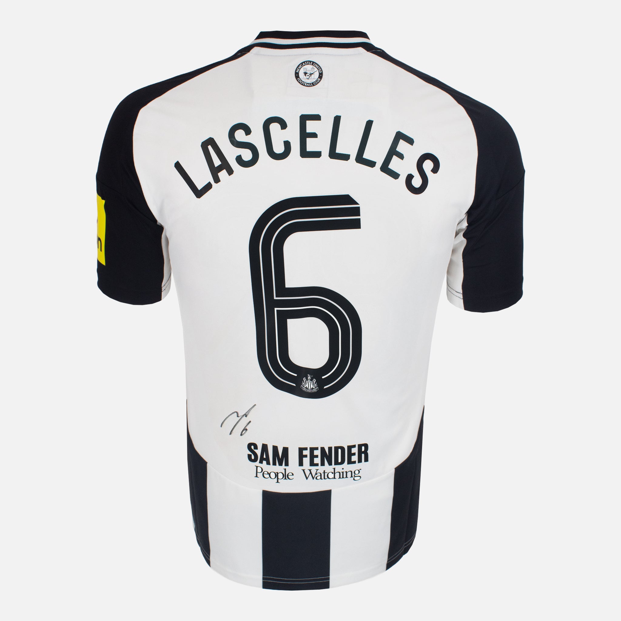 Framed Jamaal Lascelles Signed Newcastle United Shirt 2024-25 [Classic