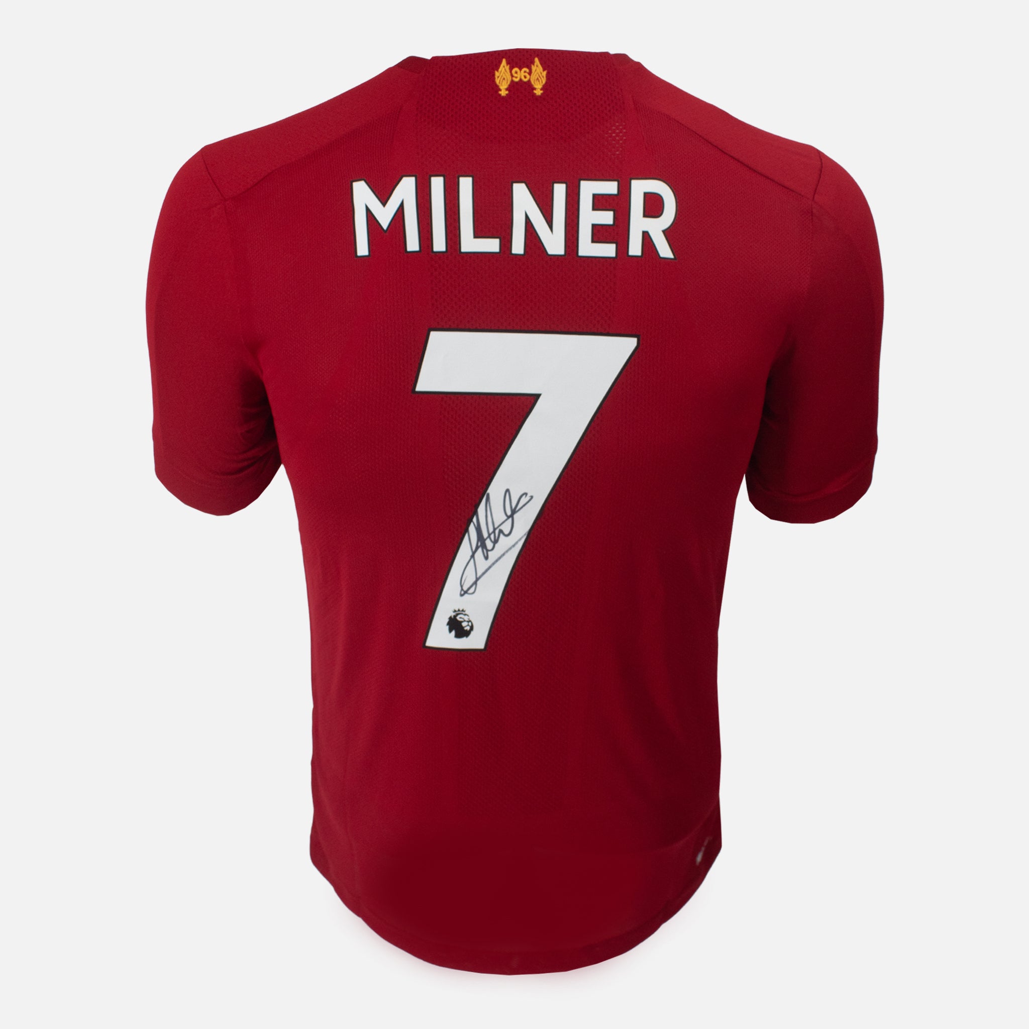 Framed James Milner Signed Shirt, Liverpool Home [Lite]