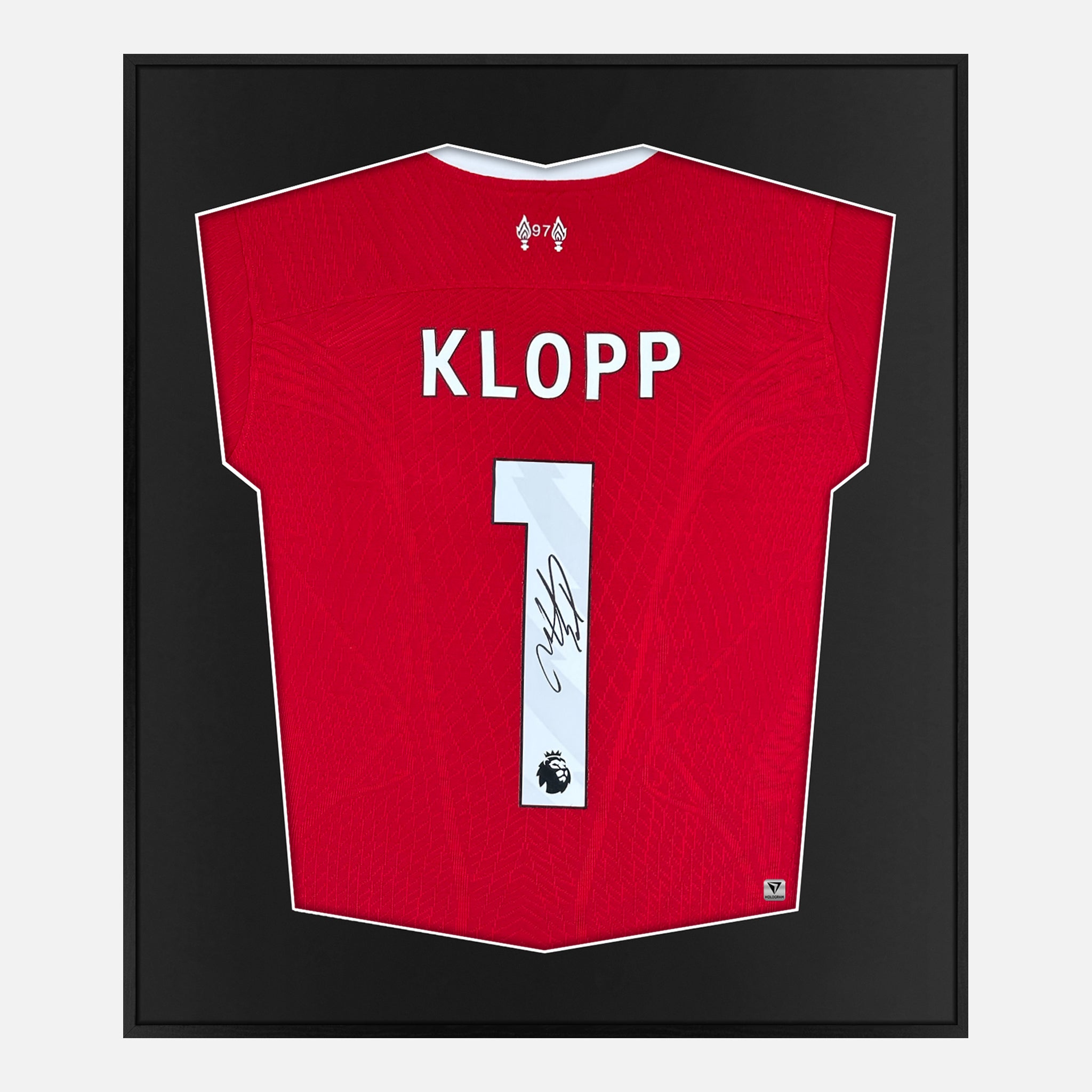 Framed Signed Klopp Shirt, Liverpool Home [Mini] | The Vault