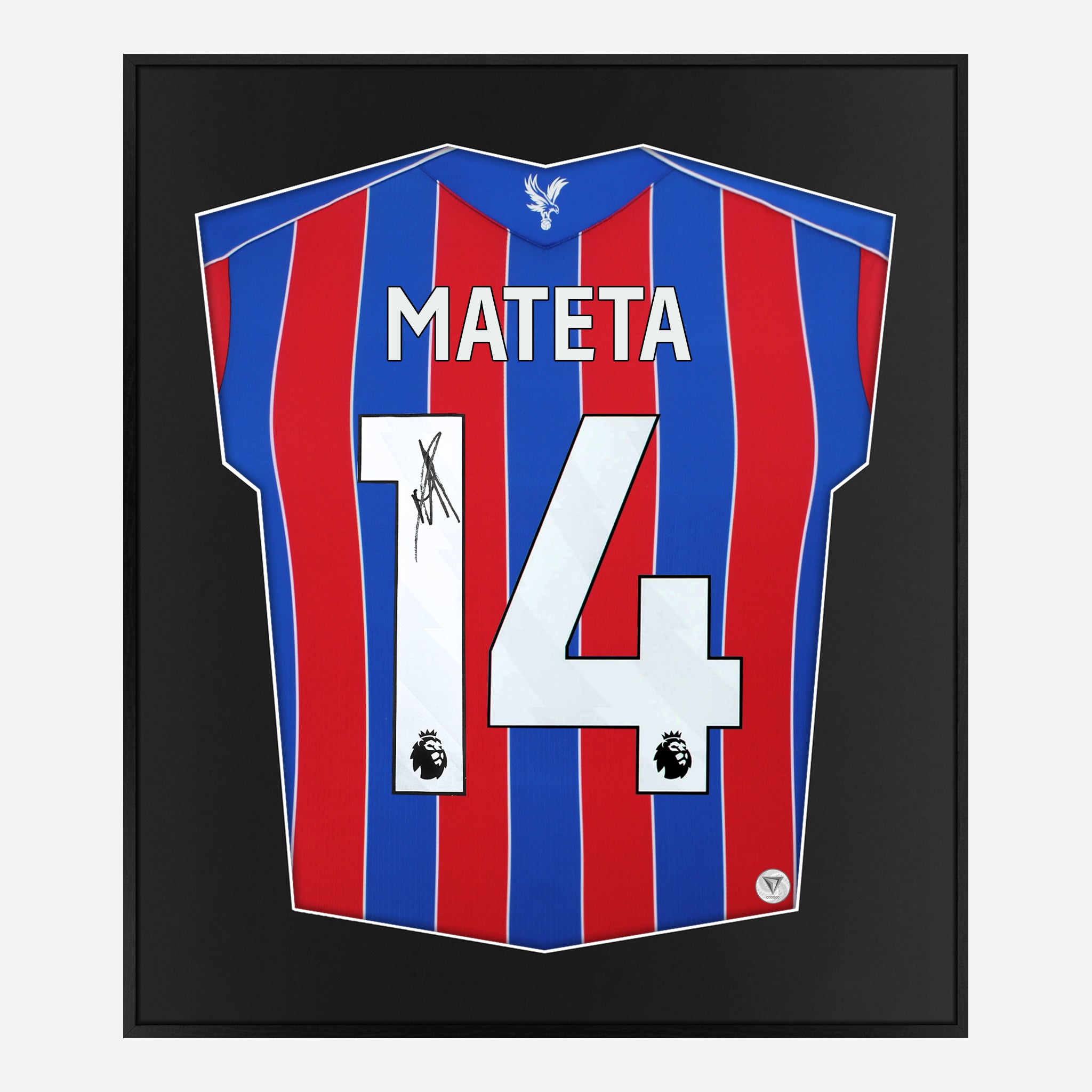 Framed Mateta Signed Shirt, Crystal Palace Home [Lite]