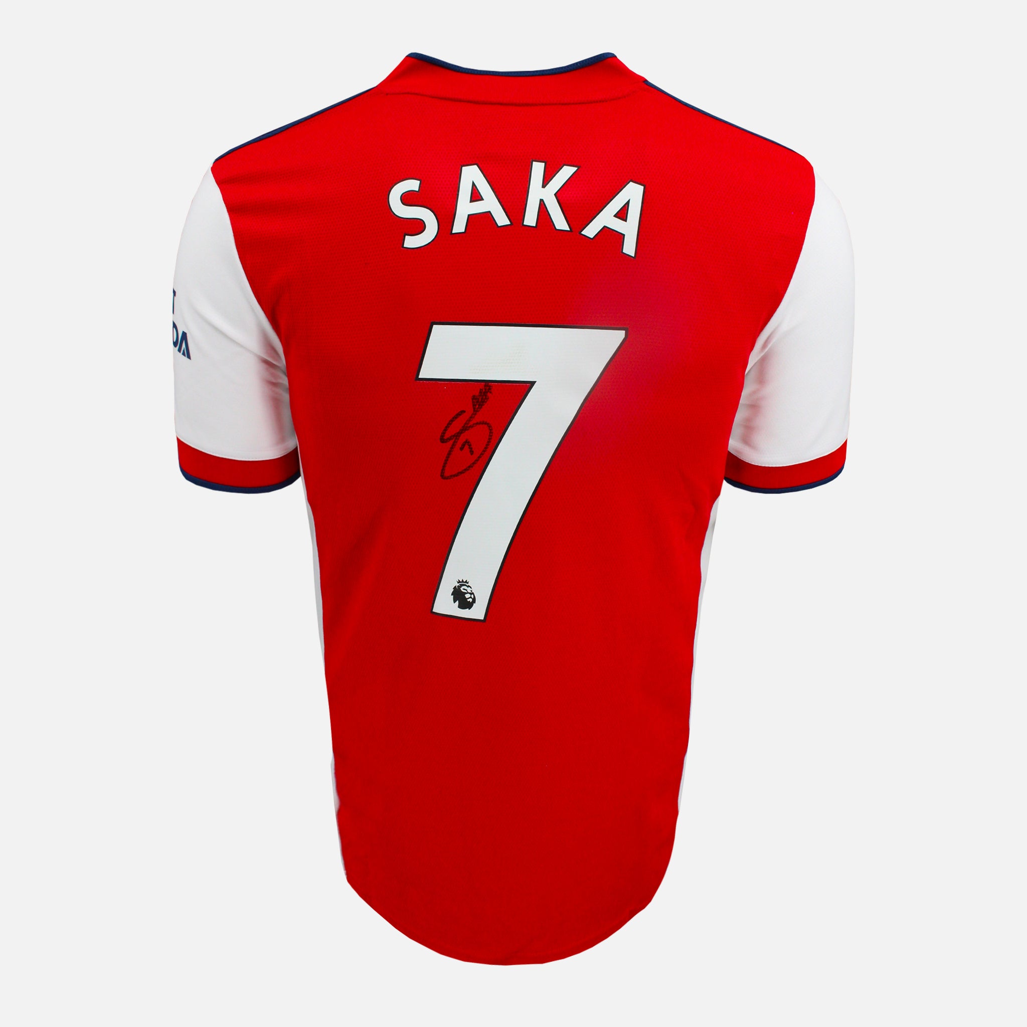 Framed Bukayo Saka Signed Arsenal Shirt 2021-22 Home [Classic]