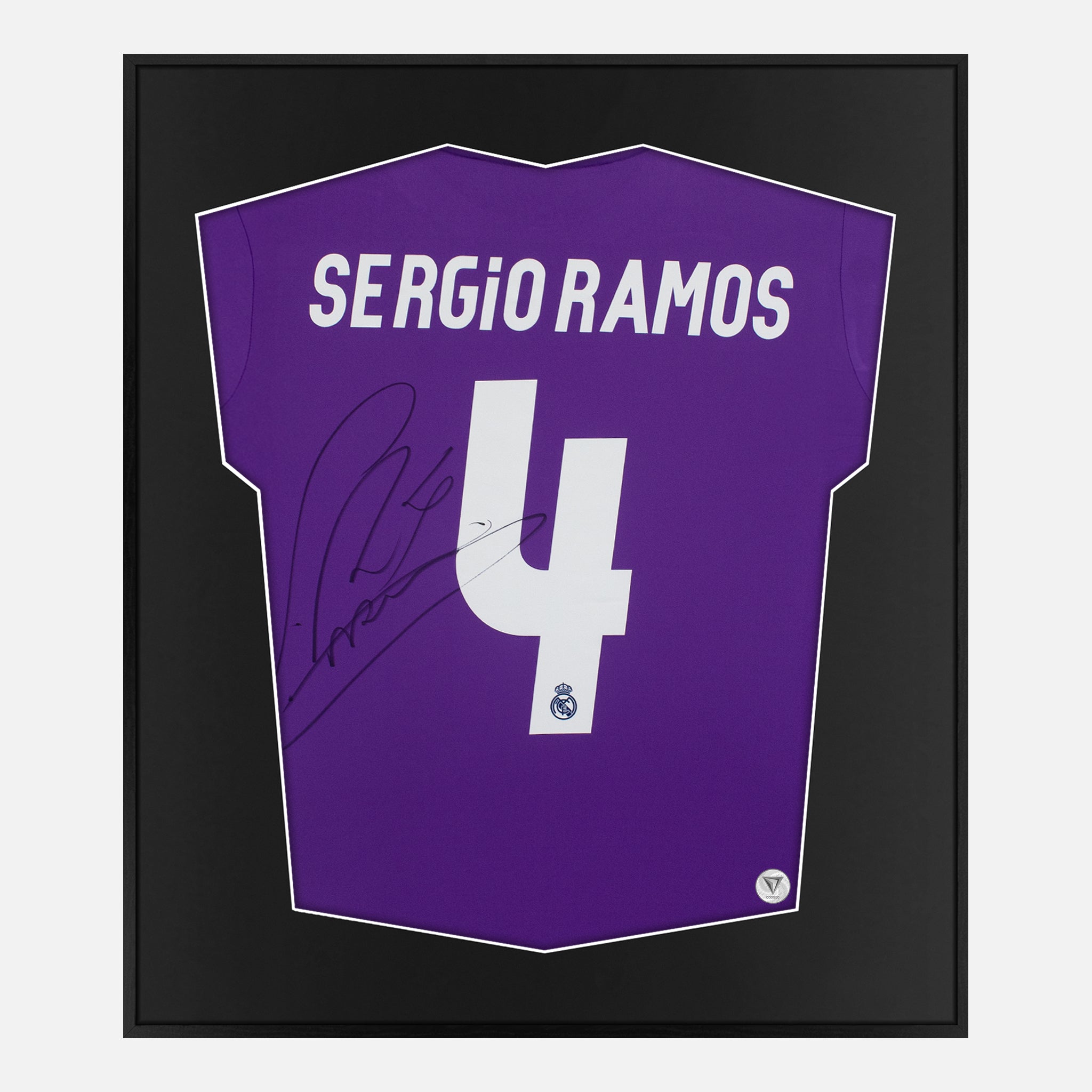 Framed Sergio Ramos Signed Real Madrid Shirt | Lite