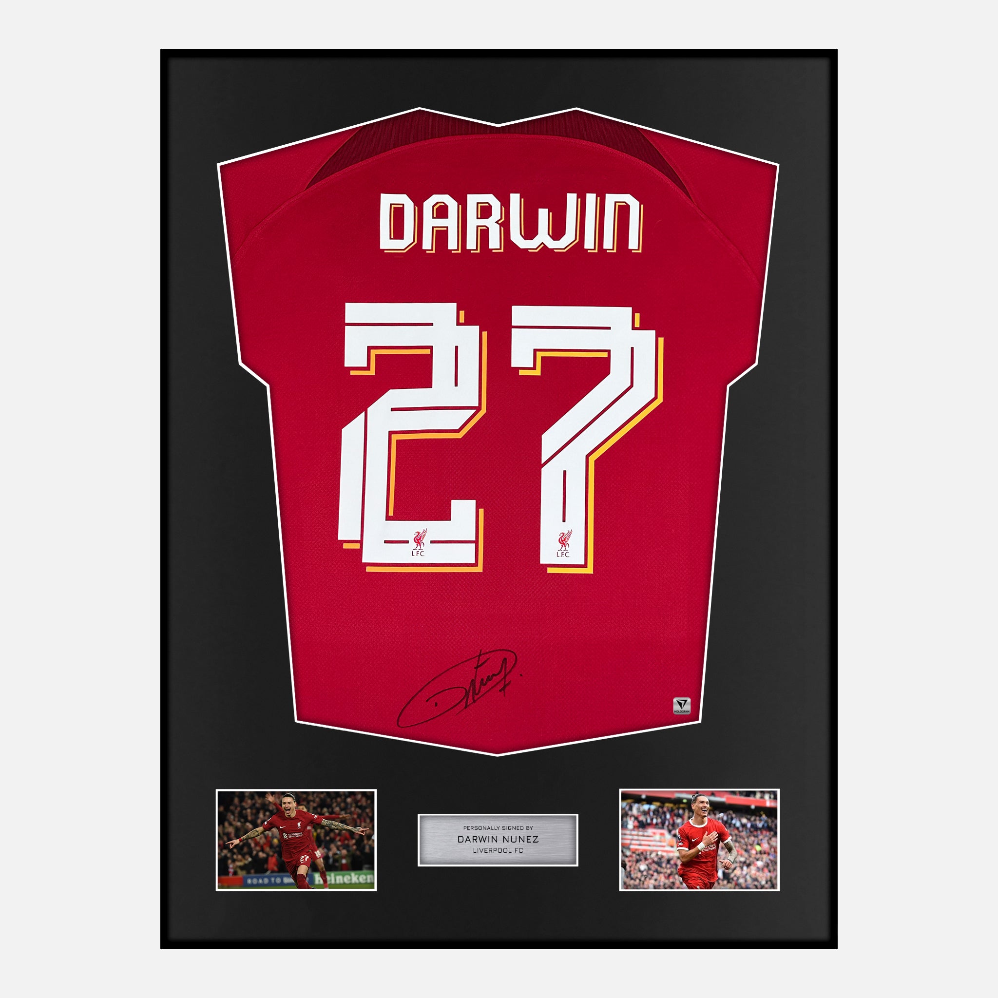 Framed Darwin Nunez Signed Liverpool Shirt 2022-23 Home Cup [Classic]