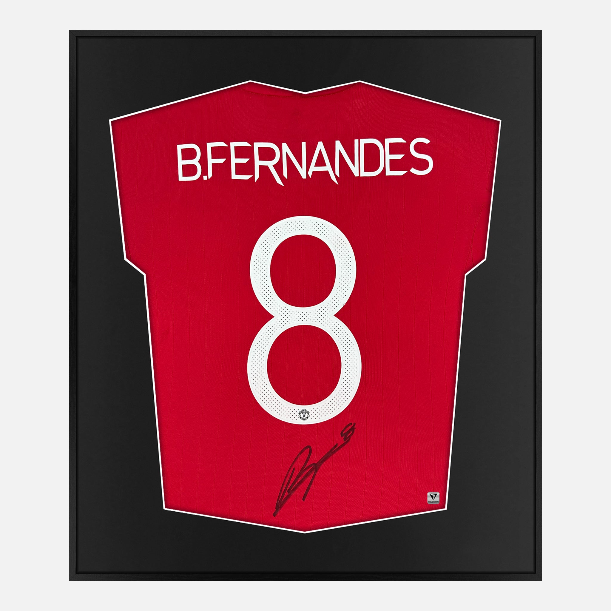 Framed Bruno Fernandes Signed Shirt, Manchester United Frame [Lite]