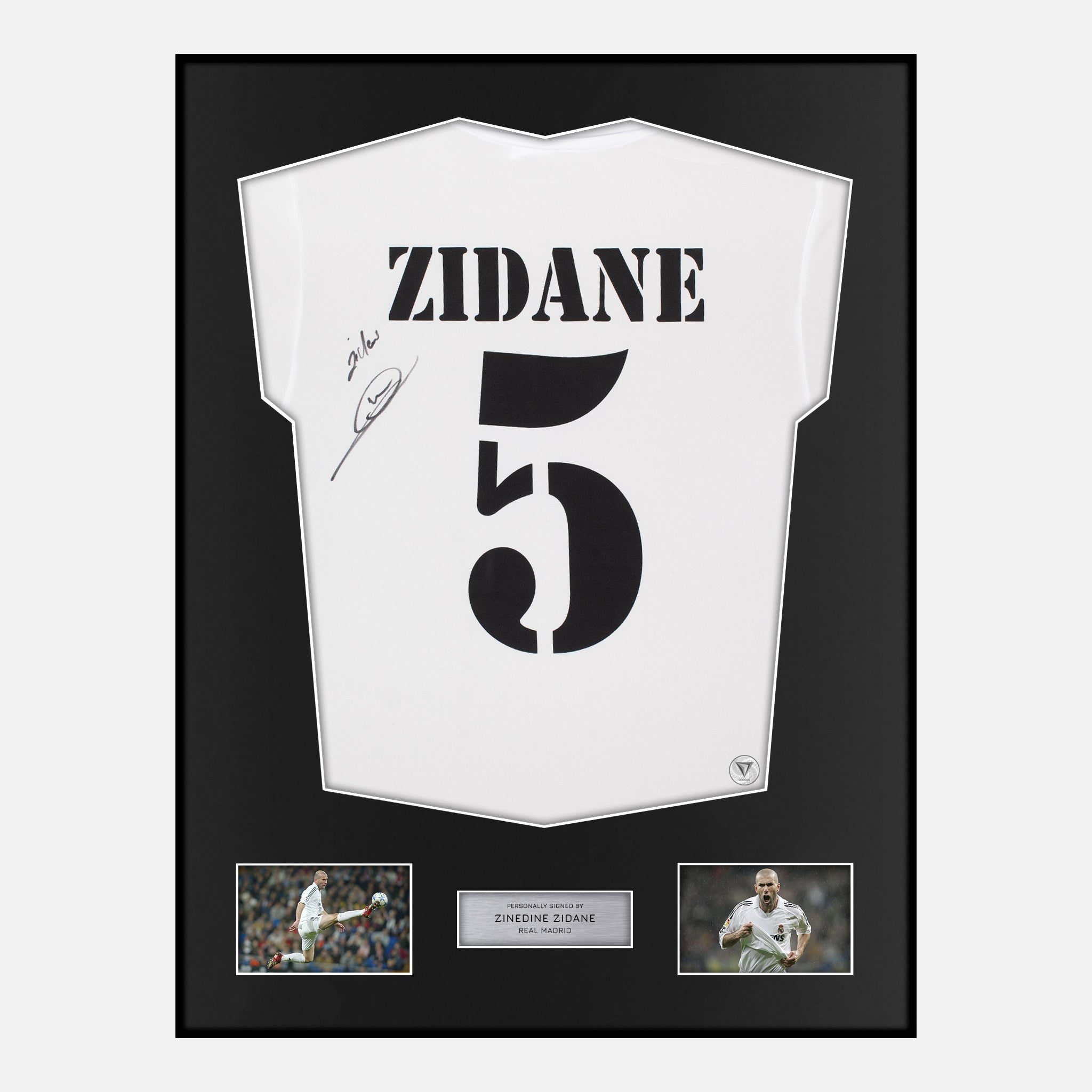 Framed Zidane Signed Shirt Real Madrid Home [Classic]