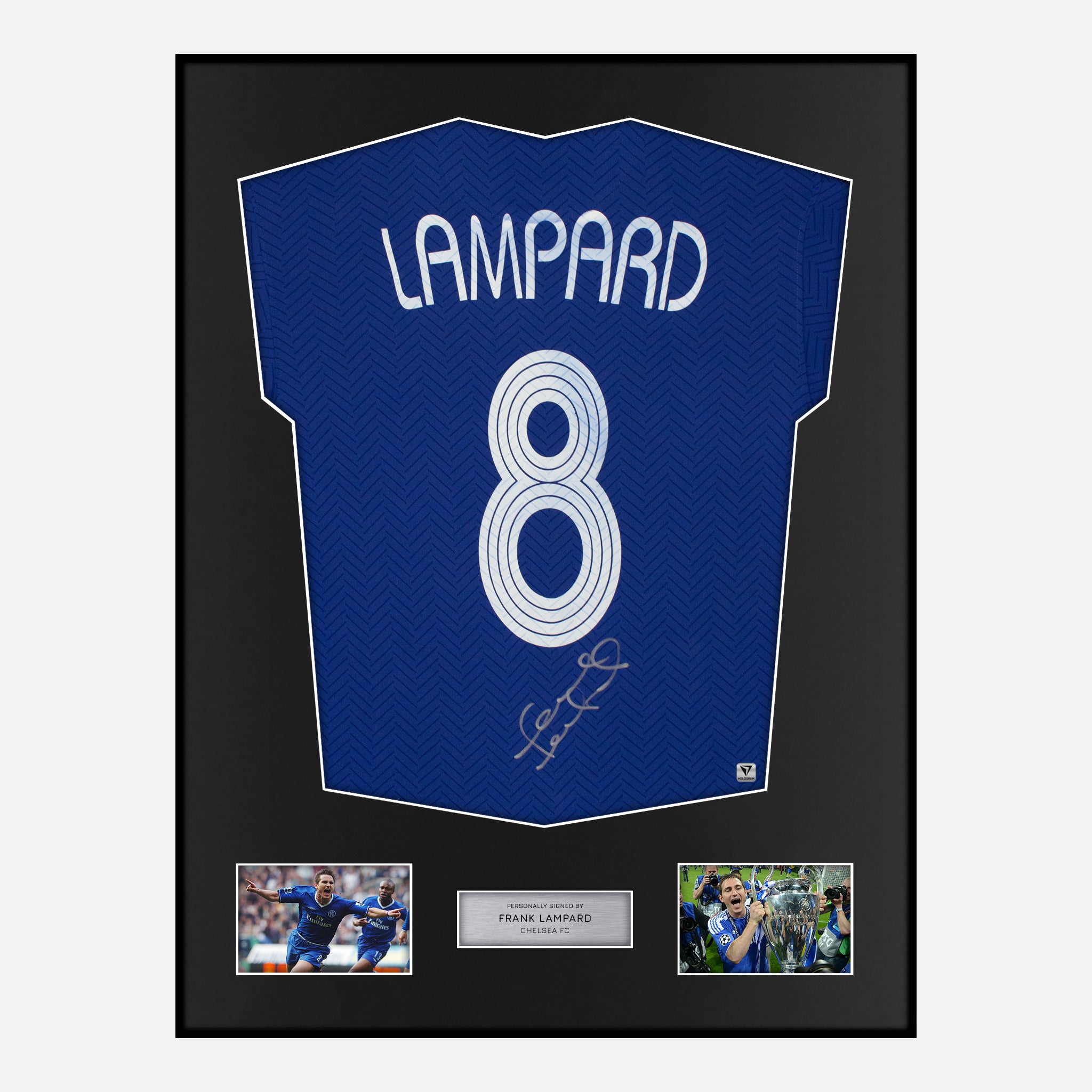 Framed Frank Lampard Signed Chelsea Shirt 2020-21 Home [Classic]