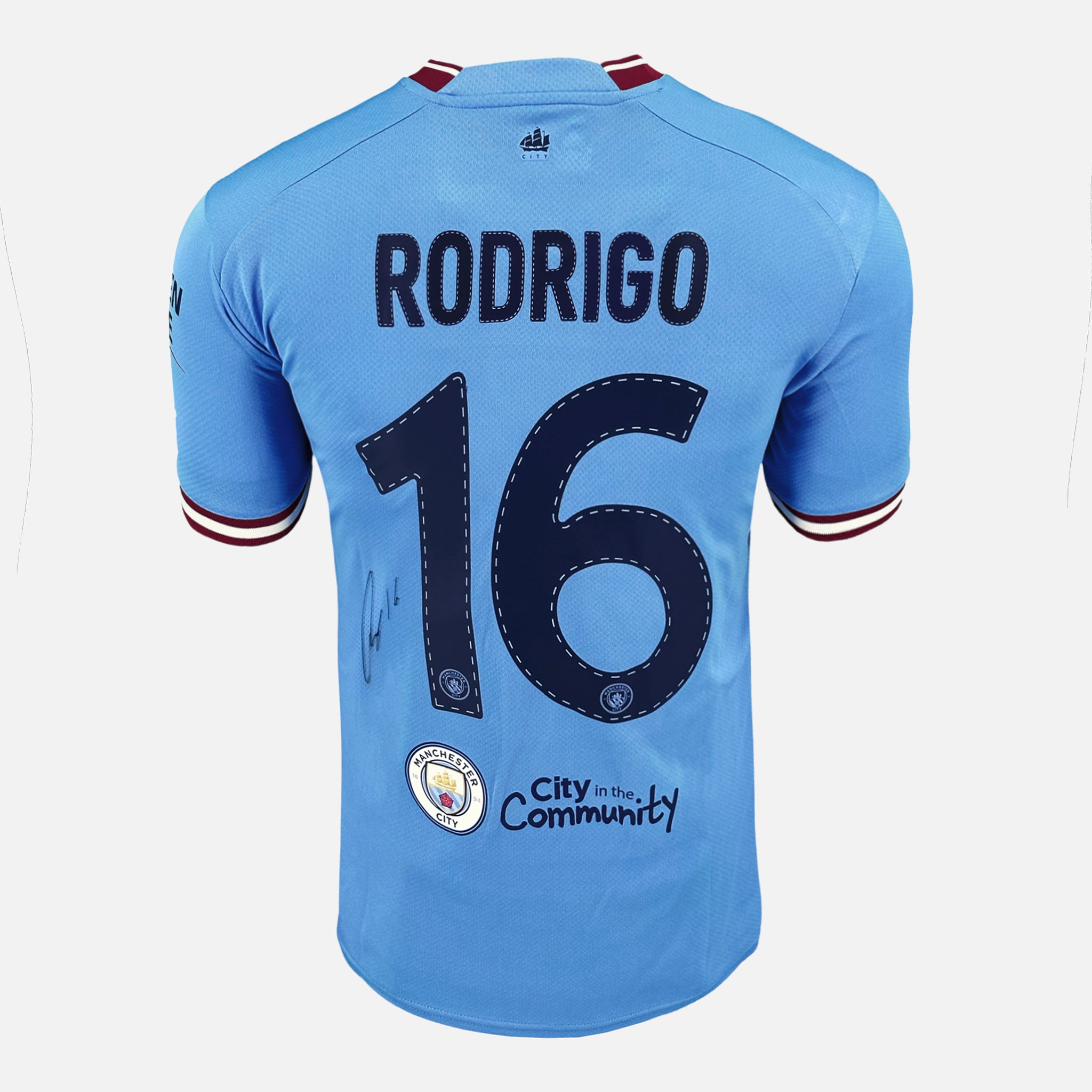 Rodri Signed Manchester City Shirt 2022-23 Final Treble [16]