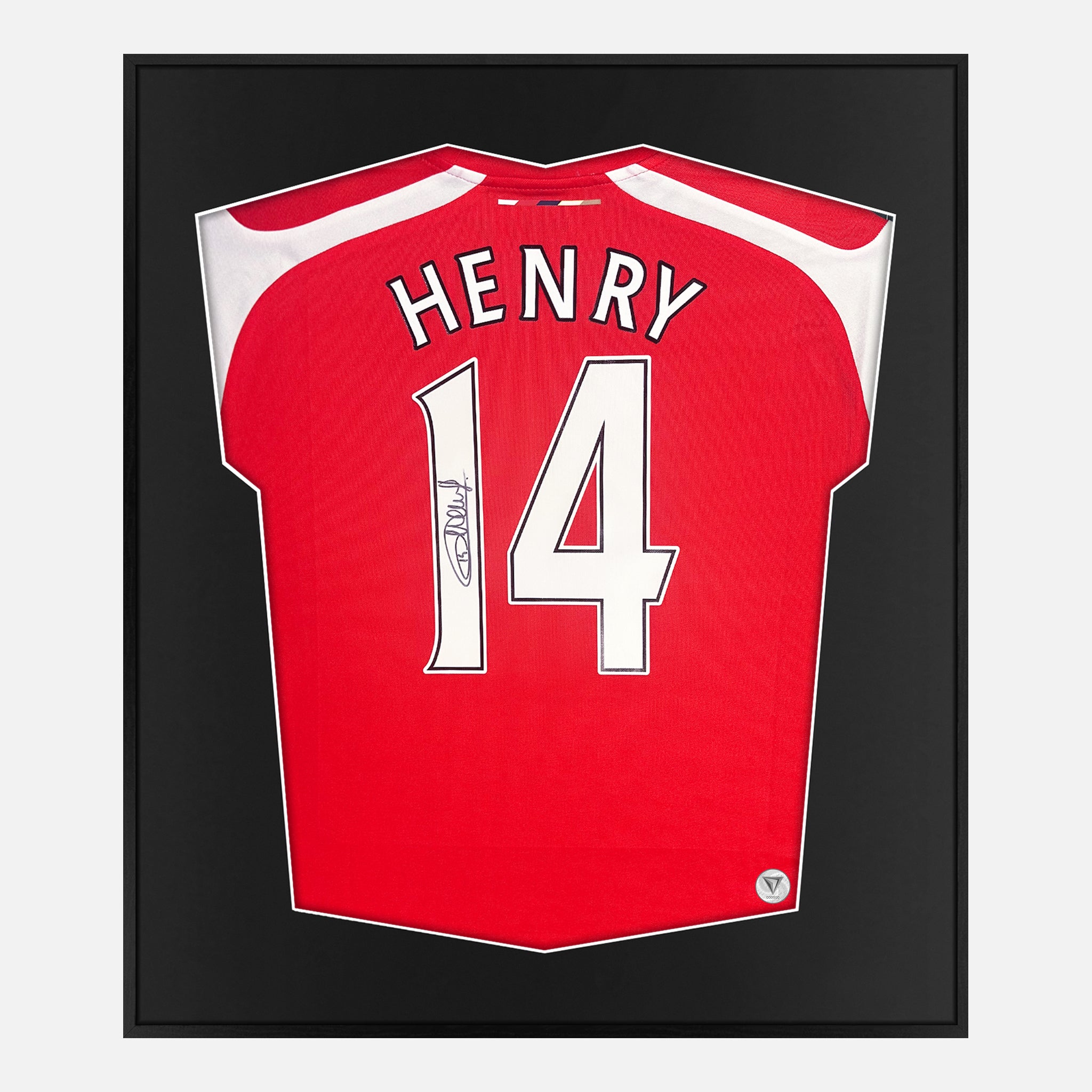 Framed Henry Signed Shirt, 14, Arsenal Home [Lite]