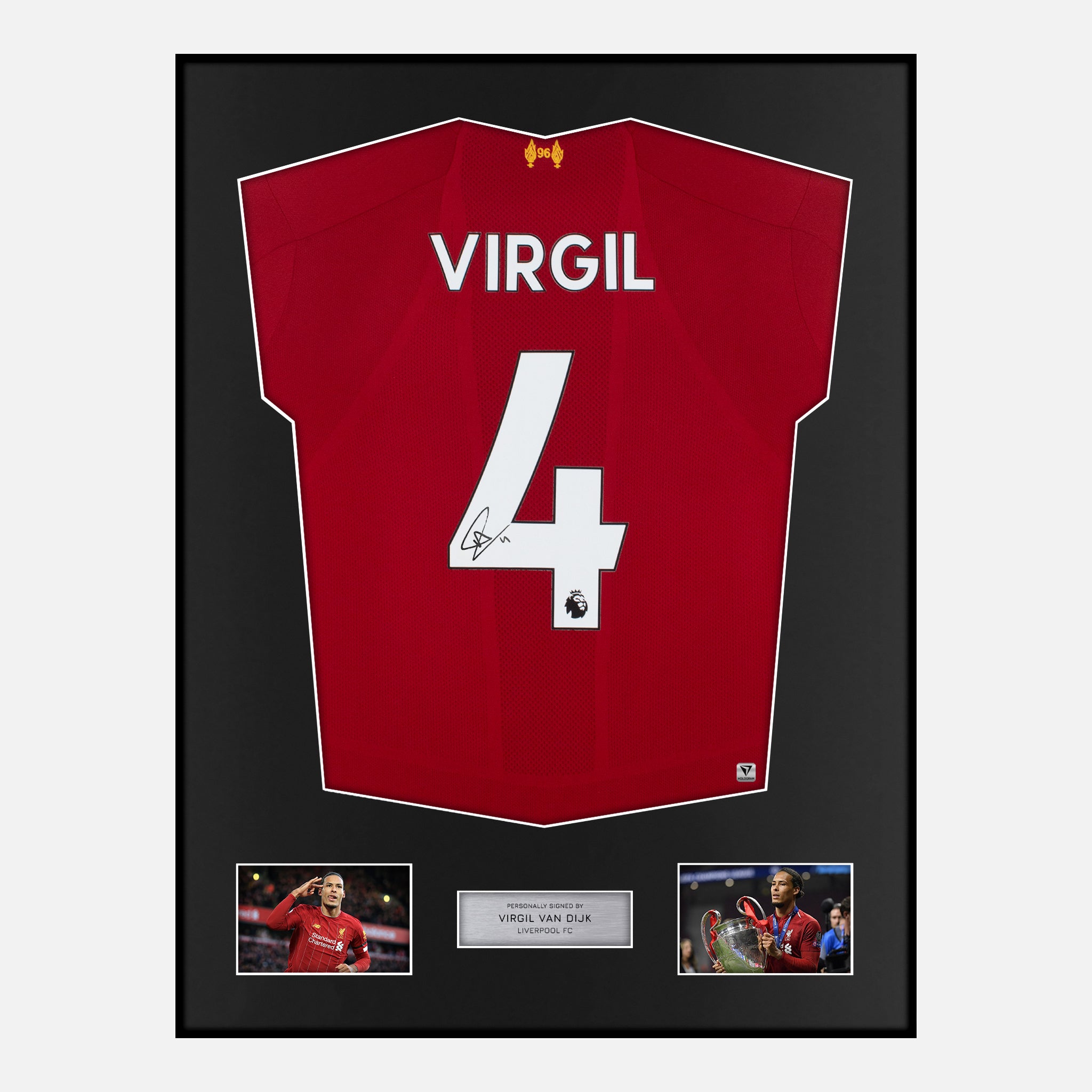 Framed Virgil Van Dijk Signed Liverpool Shirt 2019-20 Home [Classic]