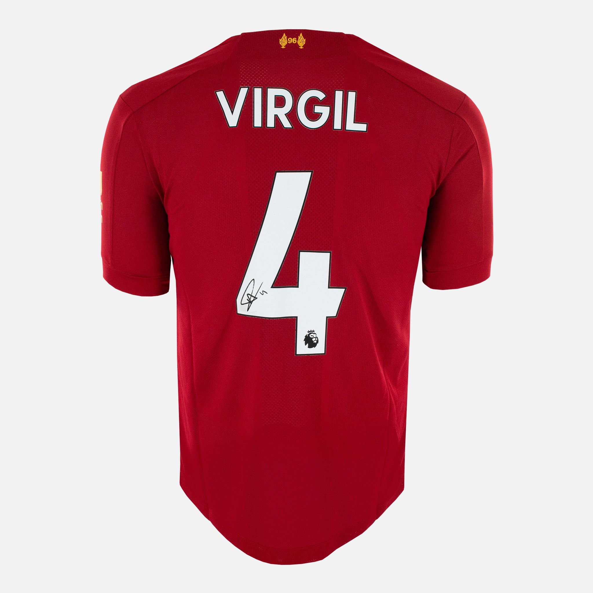 Framed Virgil Van Dijk Signed Liverpool Shirt 2019-20 Home [Classic]