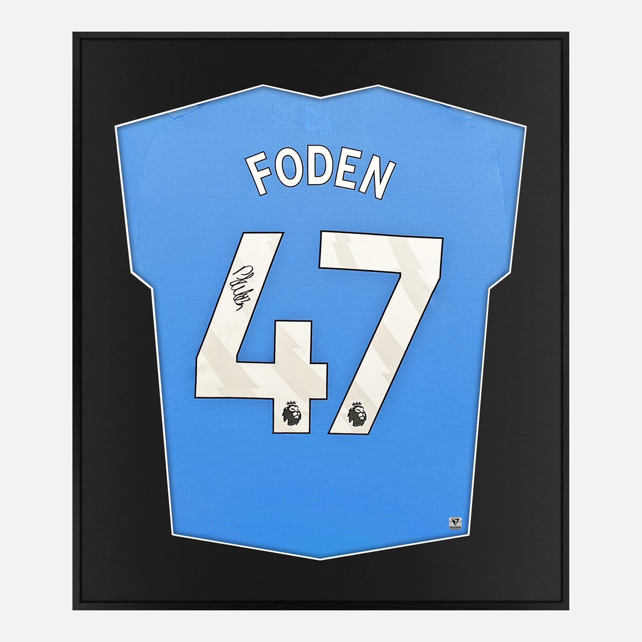 Framed Foden Signed Shirt, Manchester City Home [Mini] | The Vault